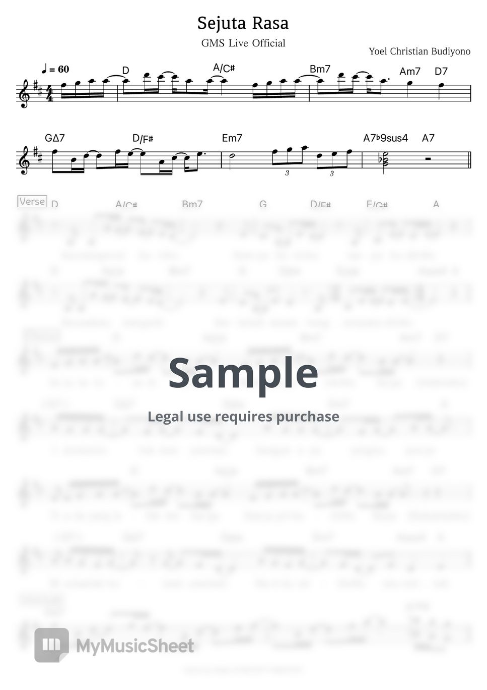 GMS Live - Sejuta Rasa Sheets by GMS Live