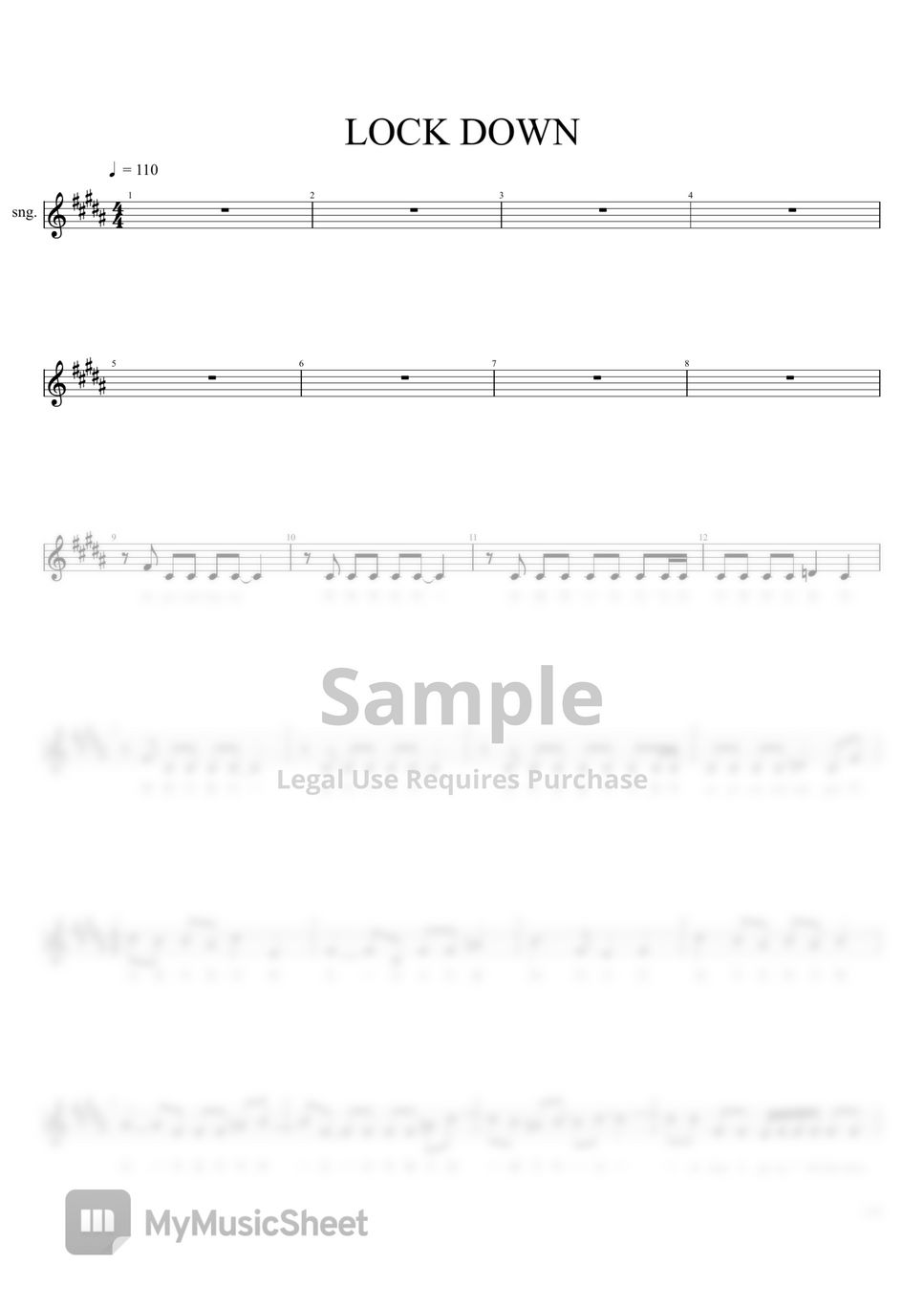 이세계 아이돌 - LOCK DOWN (가사 첨부) Sheets by 김날새