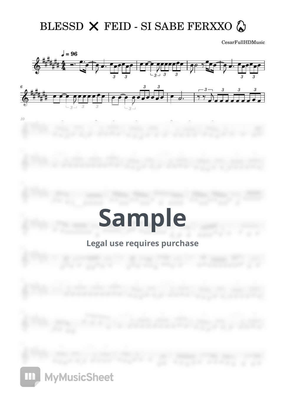 BLESSD FEID - SI SABE FERXXO 🔥 Sheets