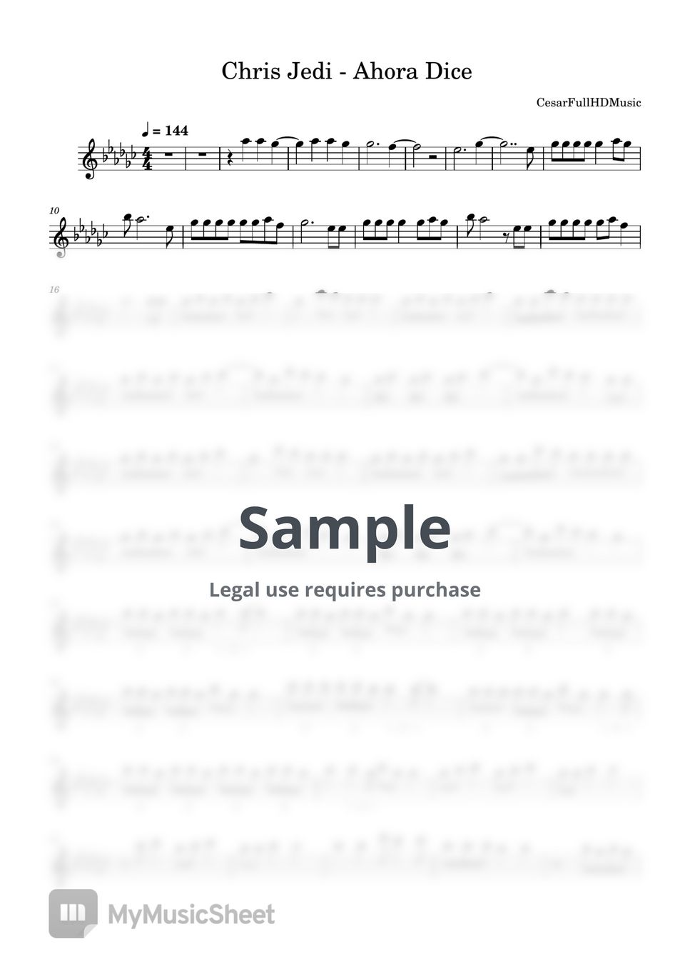 Chris Jedi ft. J. Balvin, Ozuna, Arcángel - Ahora Dice Sheet Music