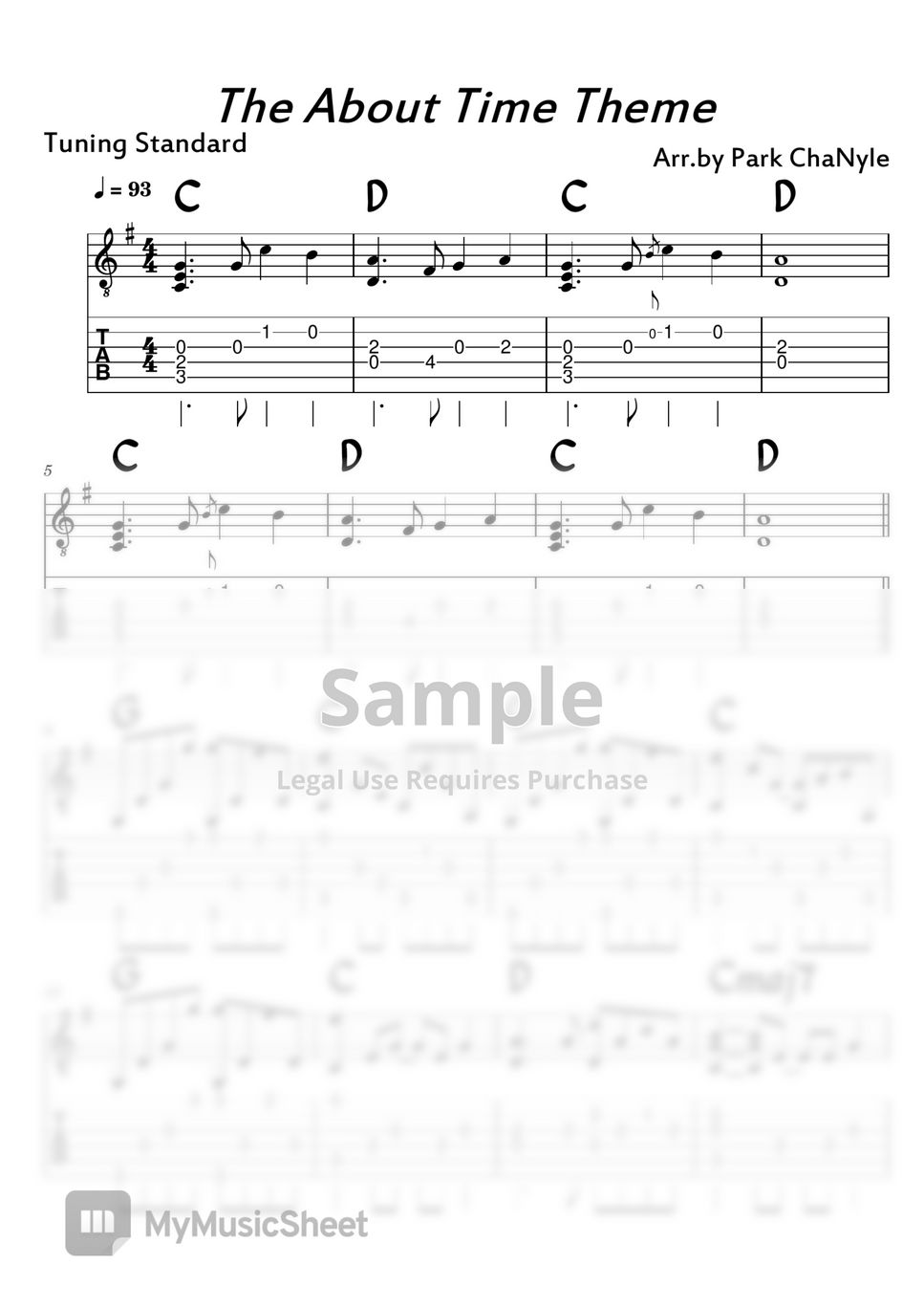 About Time - The About Time Theme (Acoustic Fingerstyle Guitar) Tab ...