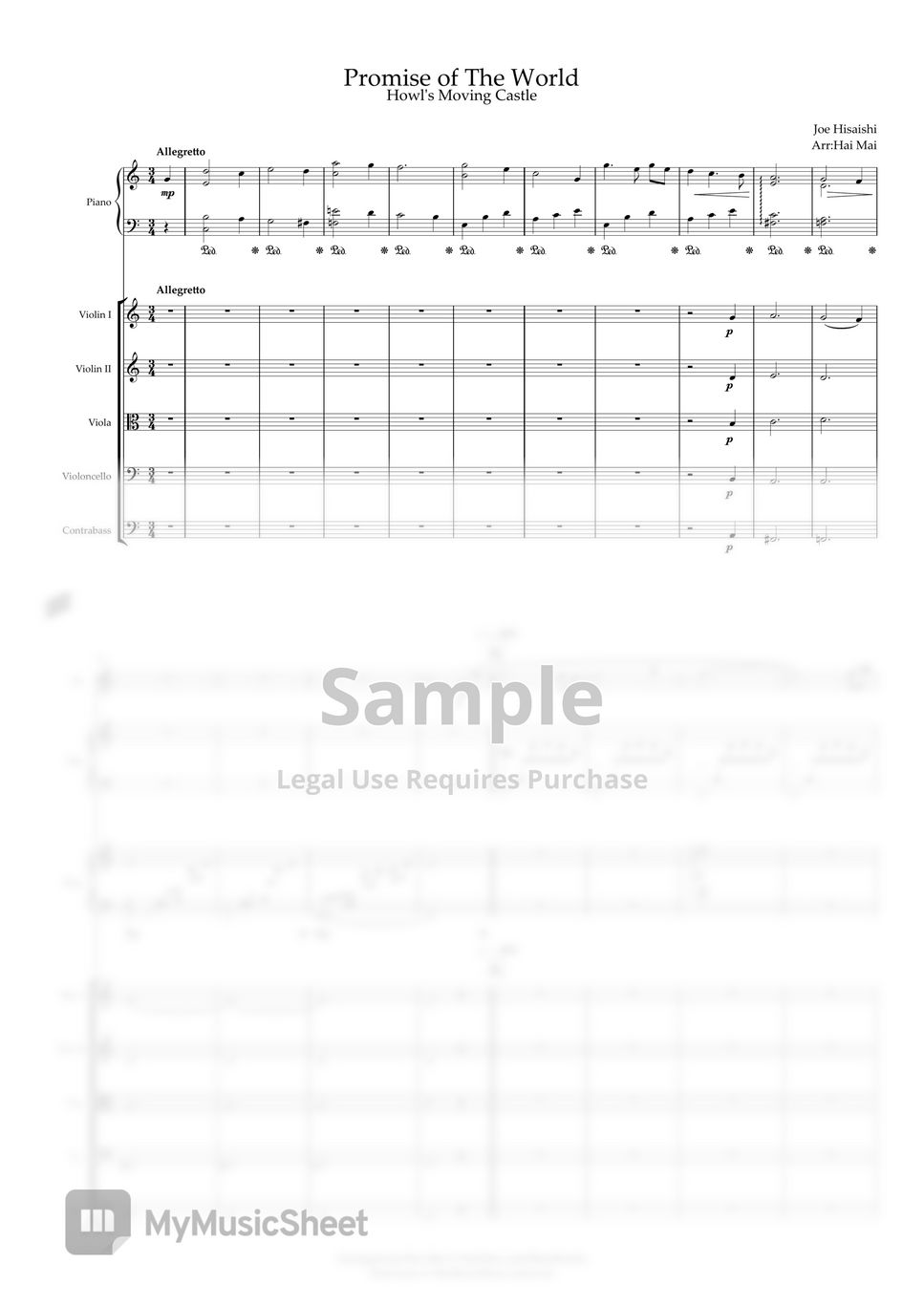 Joe Hisaishi - Promise of The World for Flute and Orchestra - Full ...