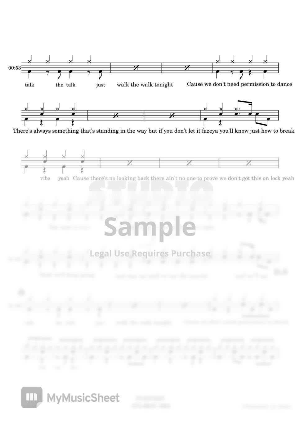 BTS - Permission to Dance Sheet by Studio830