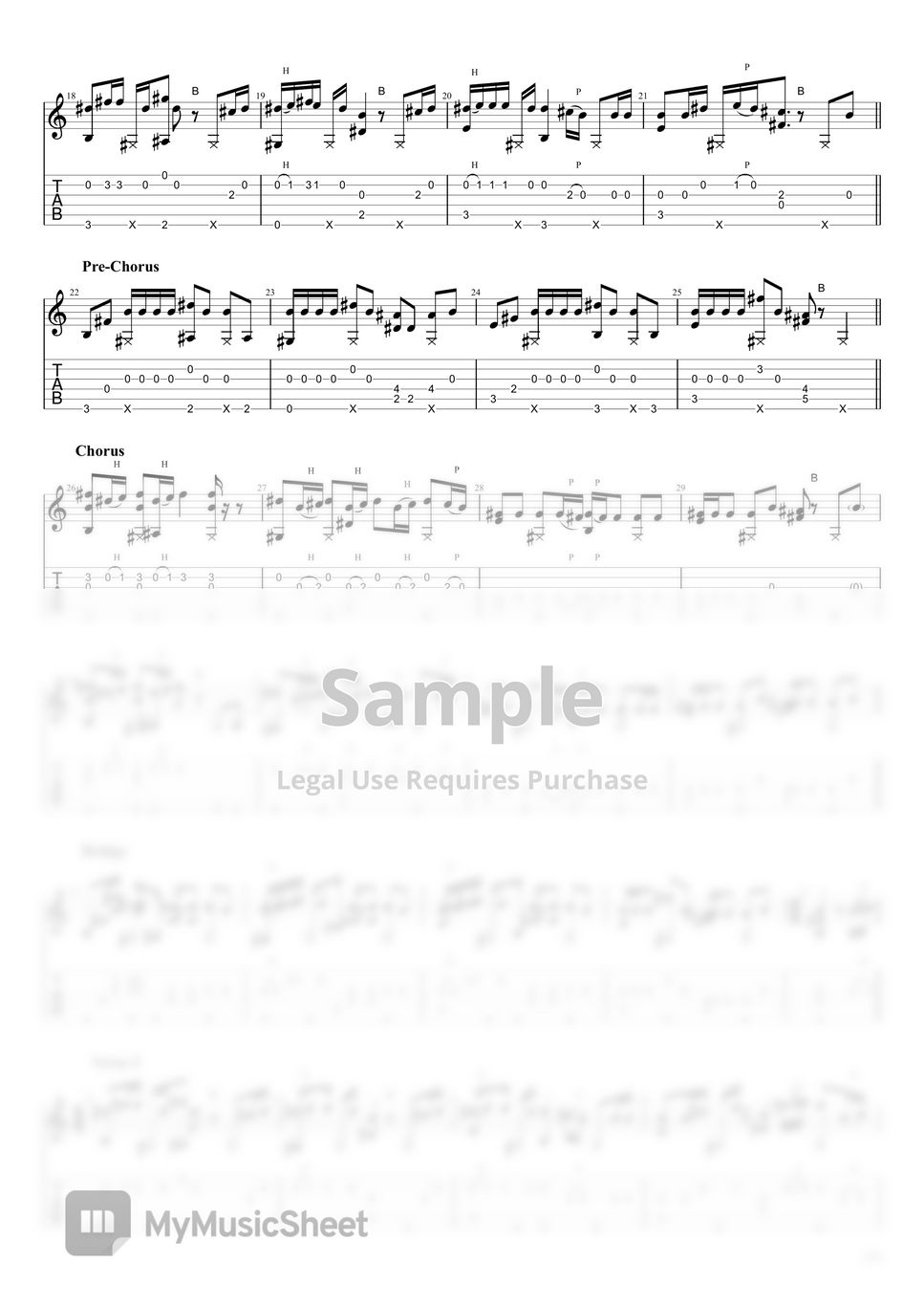 Maroon 5 - Memories Sheets by Fingerstyle Club