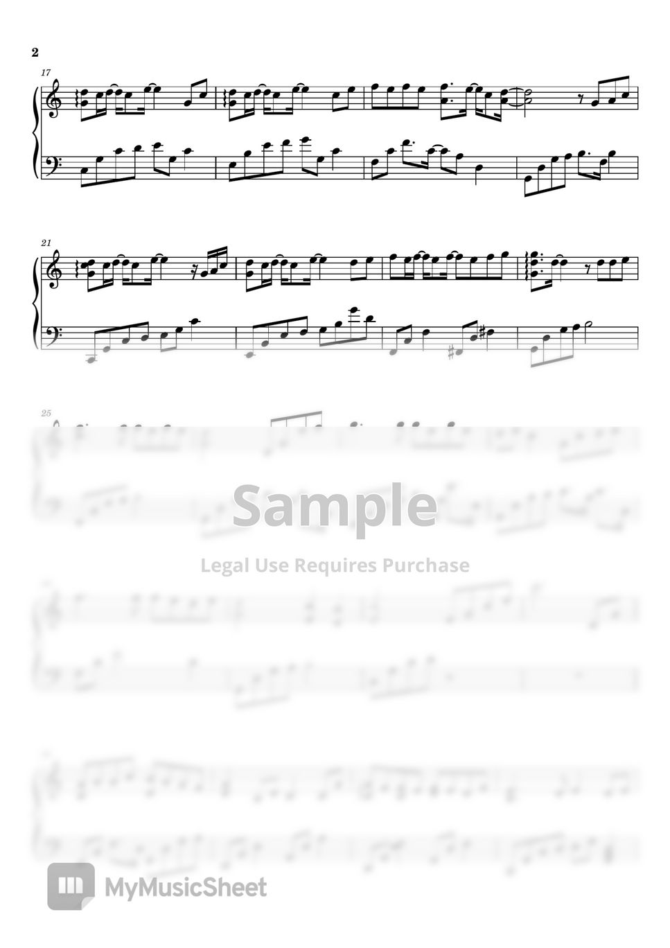 세레노 (Sereno) - Falling Star Harmonics (Sheet Music, MIDI,) 악보 by Roxette