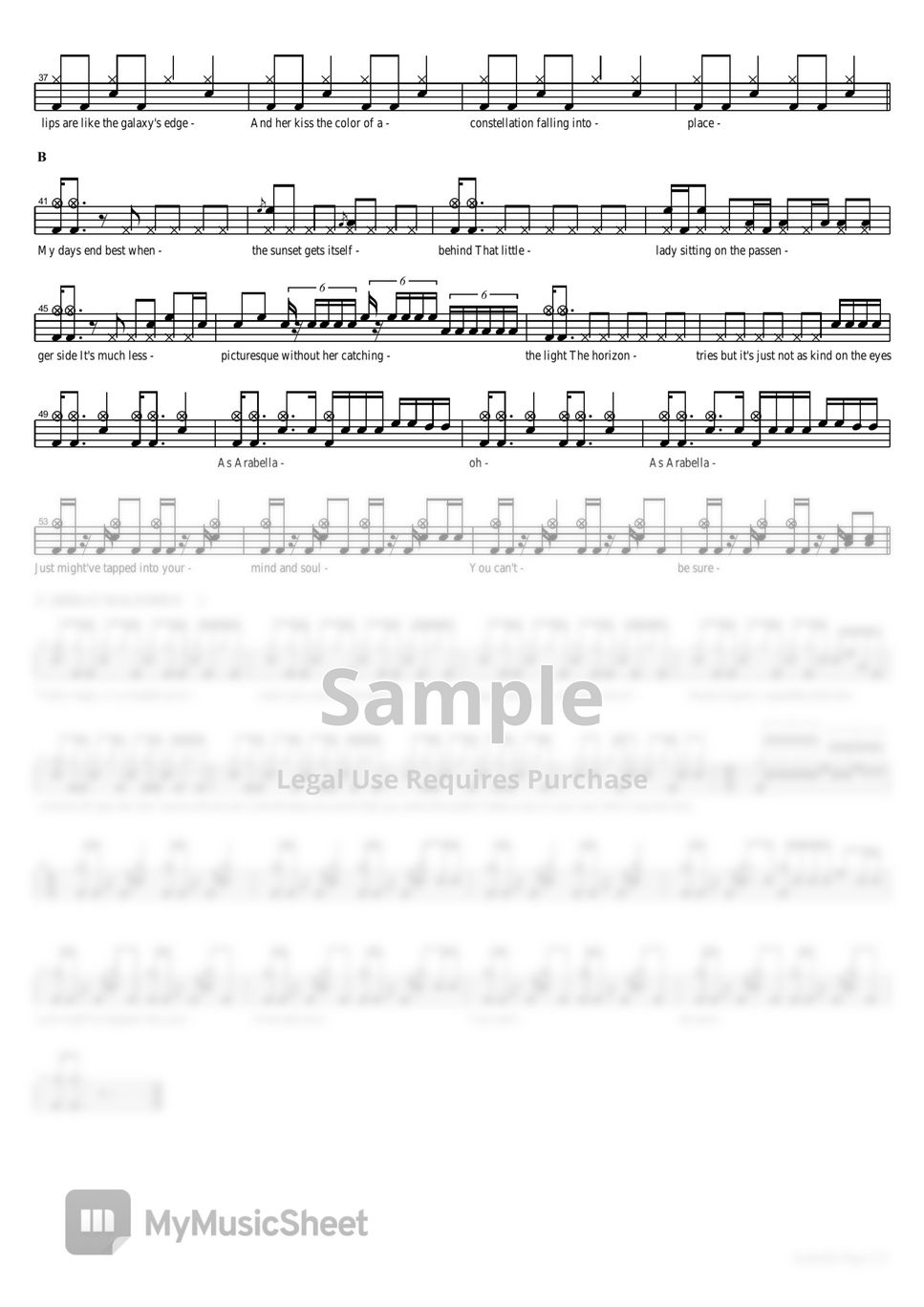 Arctic Monkeys - Arabella 악보 by COPYDRUM