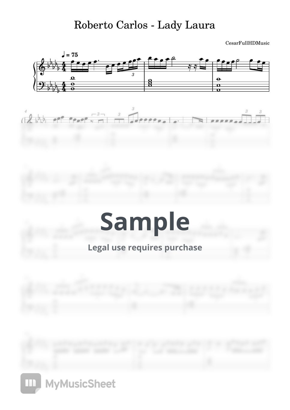 Roberto Carlos - Lady Laura Sheets