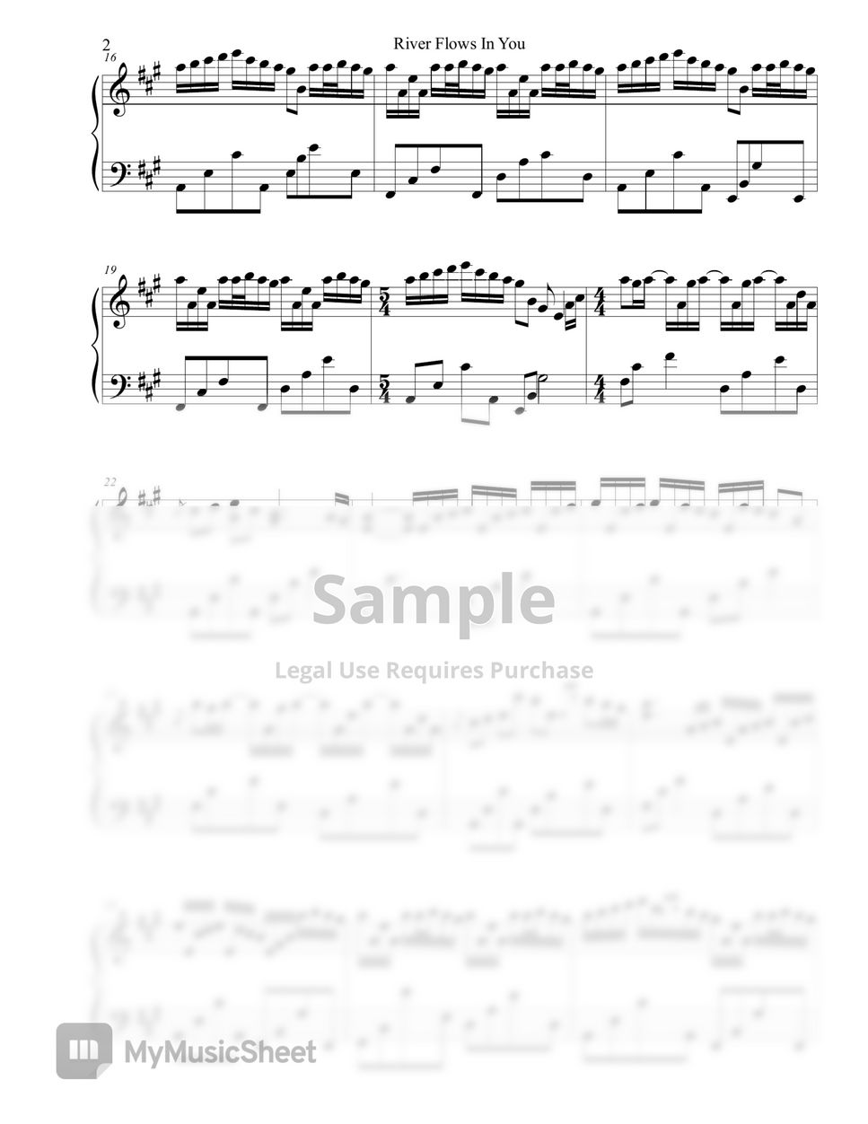 Yiruma River Flows In You Easypiano Sheets By Betacustic