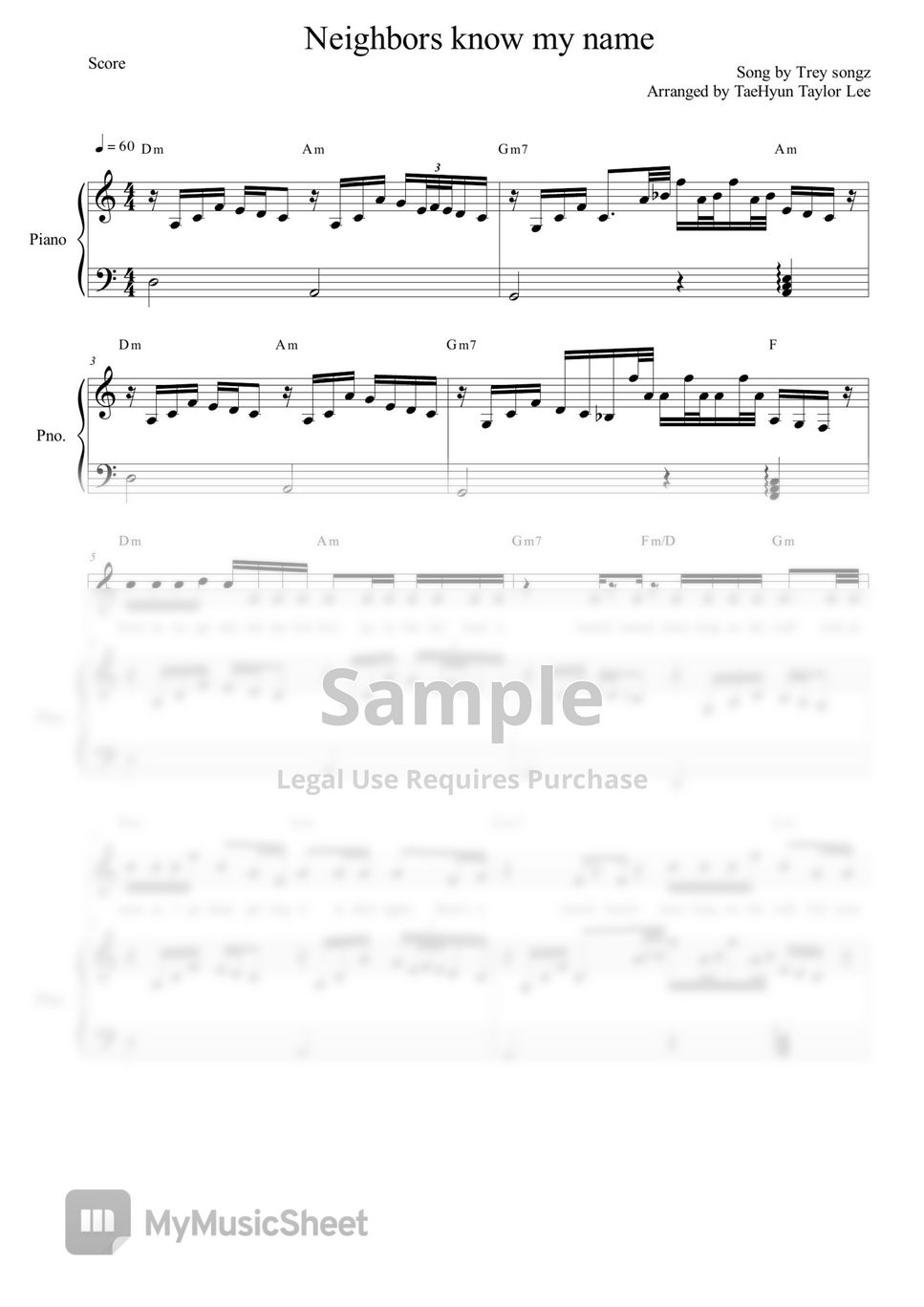Trey Songz - Neighbors Know My Name แผ่น by TaeHyun Taylor Lee