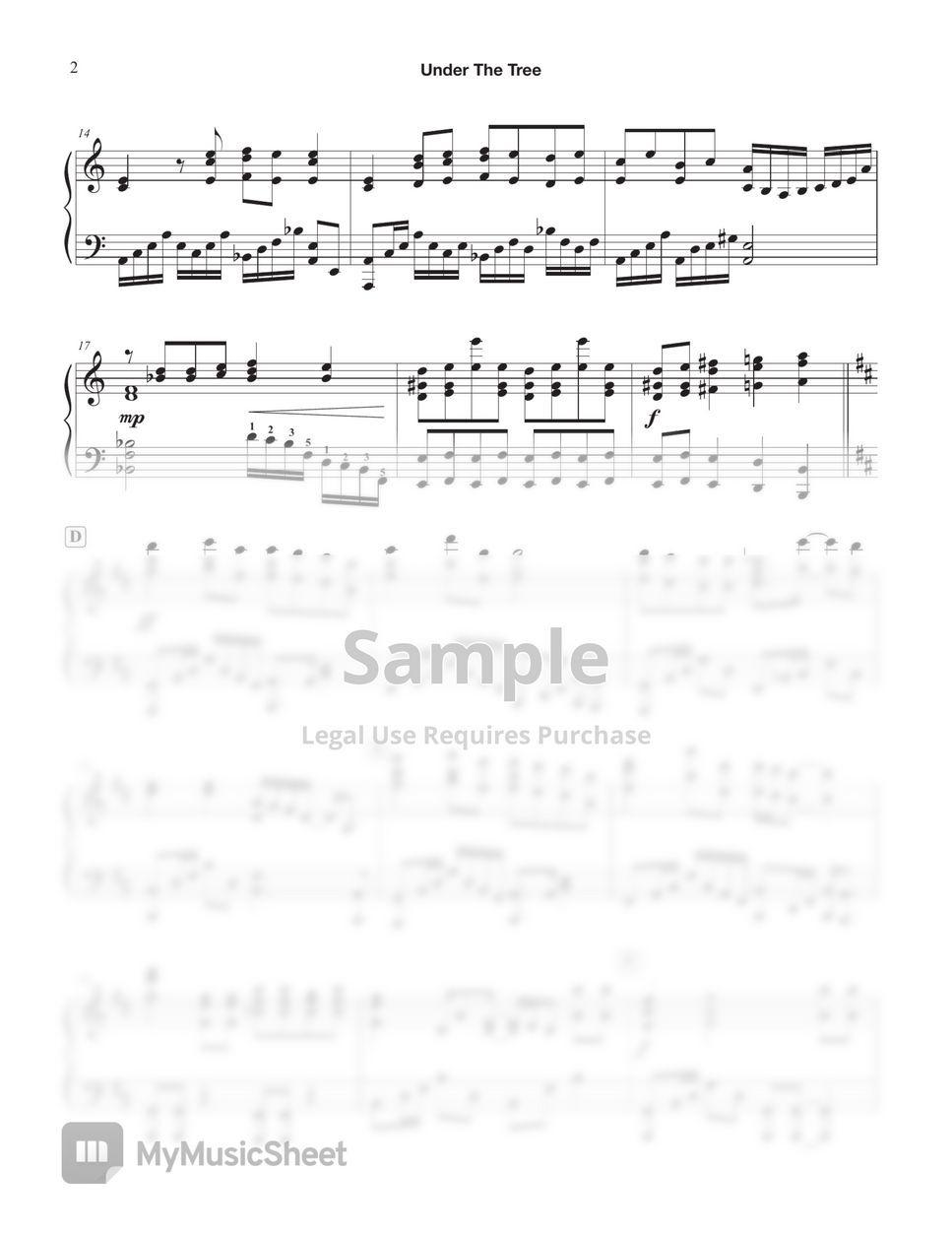 SiM - UNDER THE TREE Sheets by Tully Piano