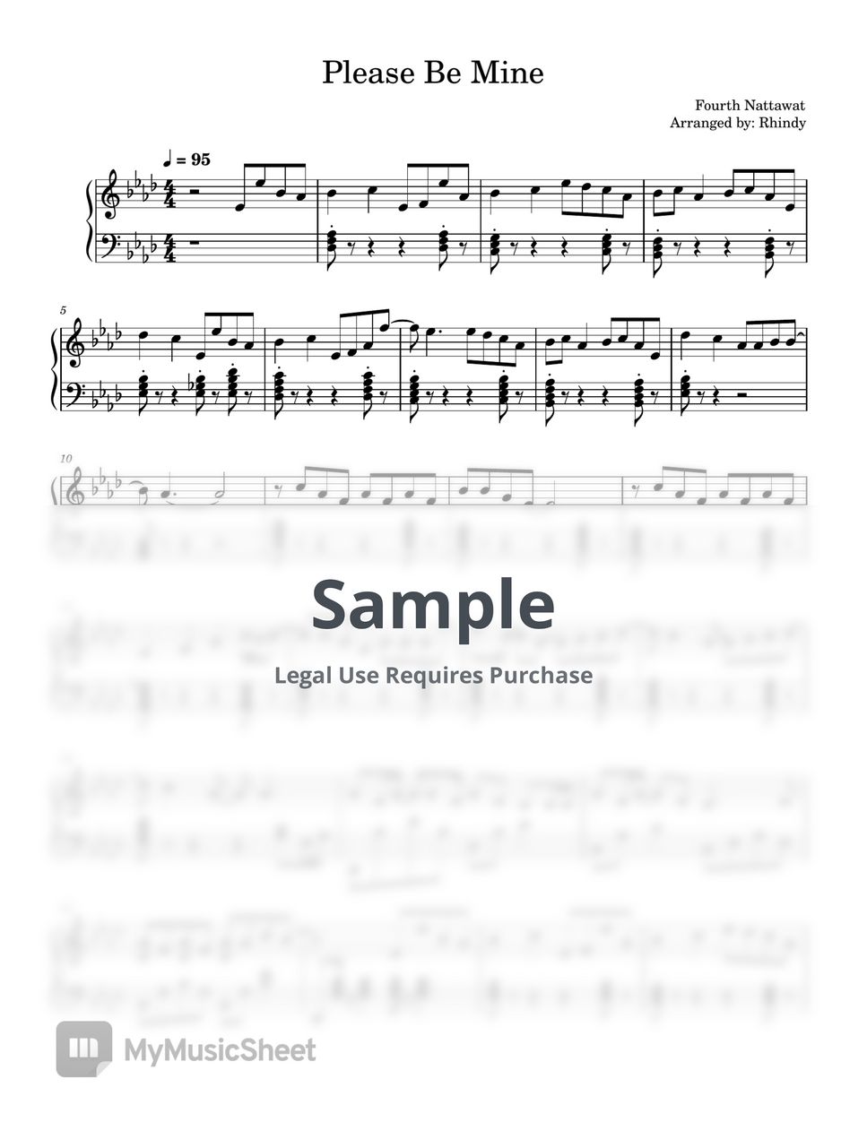 Fourth Nattawat - Please Be Mine Sheets by Rhindy