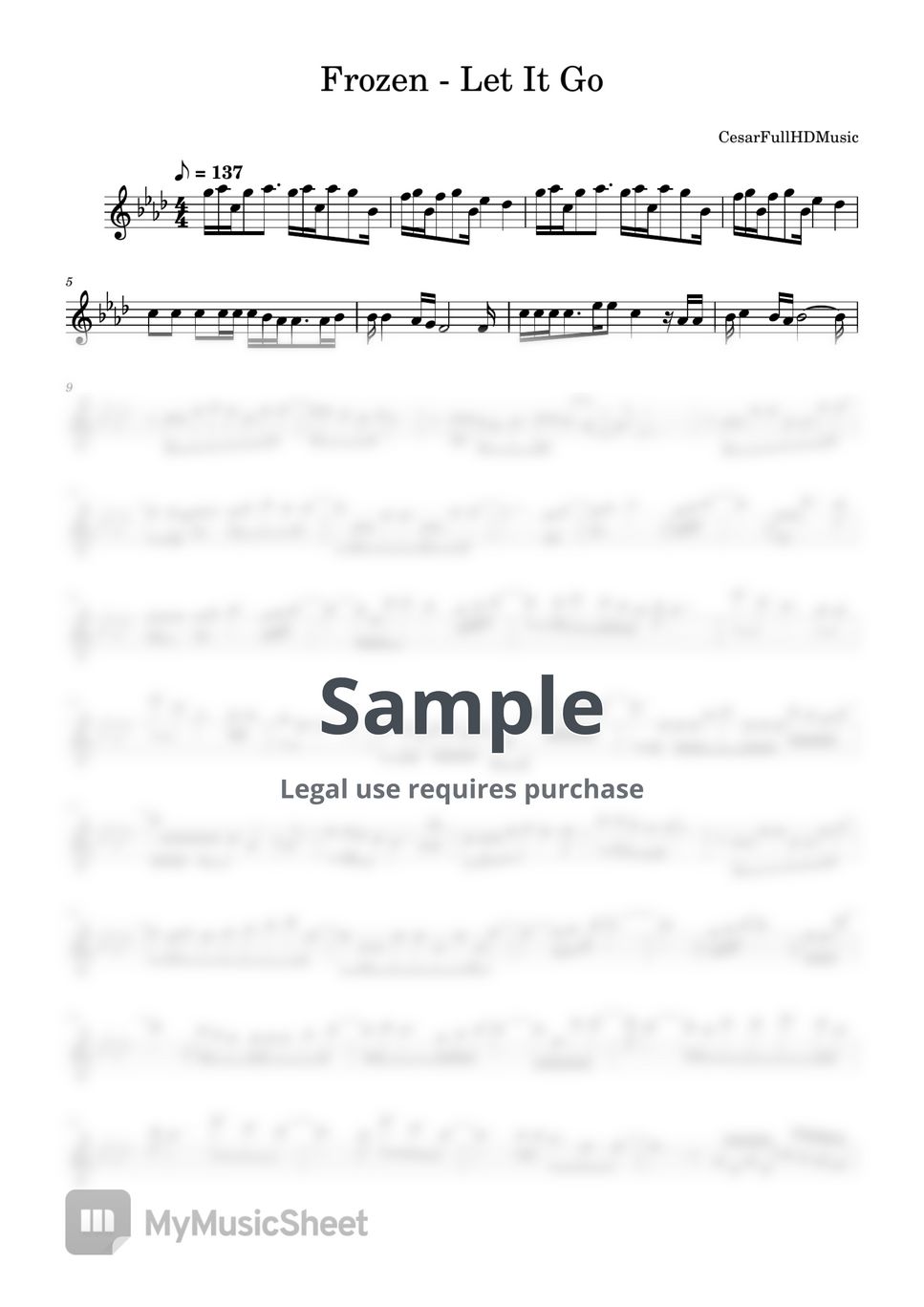 Frozen - Let It Go Sheets