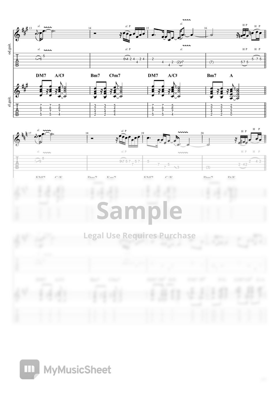 Larry Carlton - Room 335 Sheet Music by 김쌤기타(Cravessam)