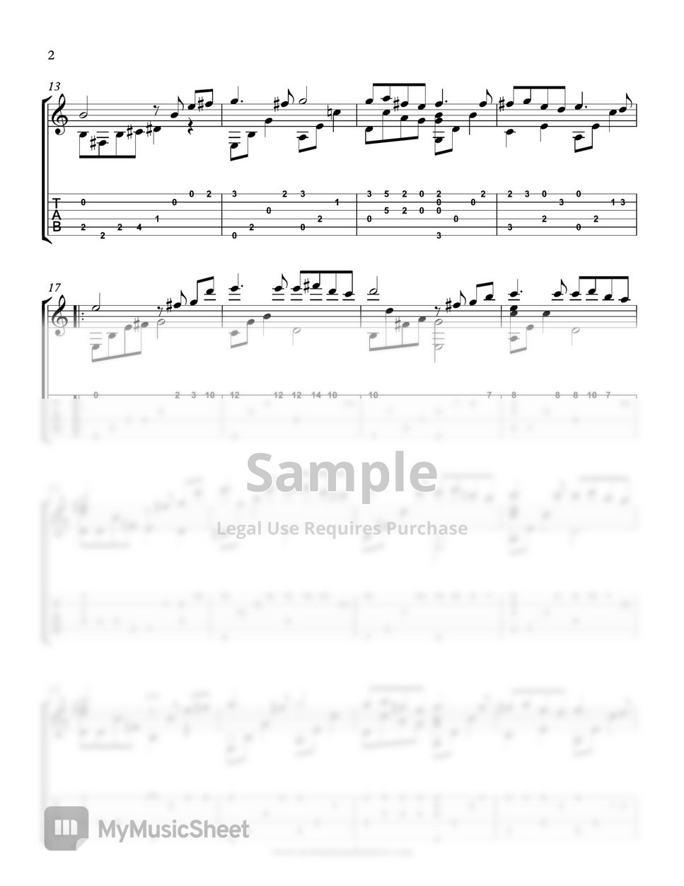 Rolf Løvland - Secret Garden Tab + 단선 악보 by Mohammad Lameei