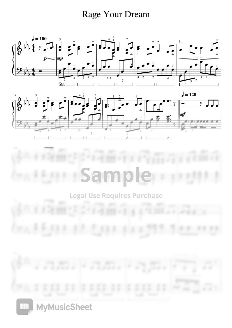 M.O.V.E. - Rage Your Dream - M.O.V.E. (Initial D OP) Piano Sheet Music by BWC Piano Tutorial