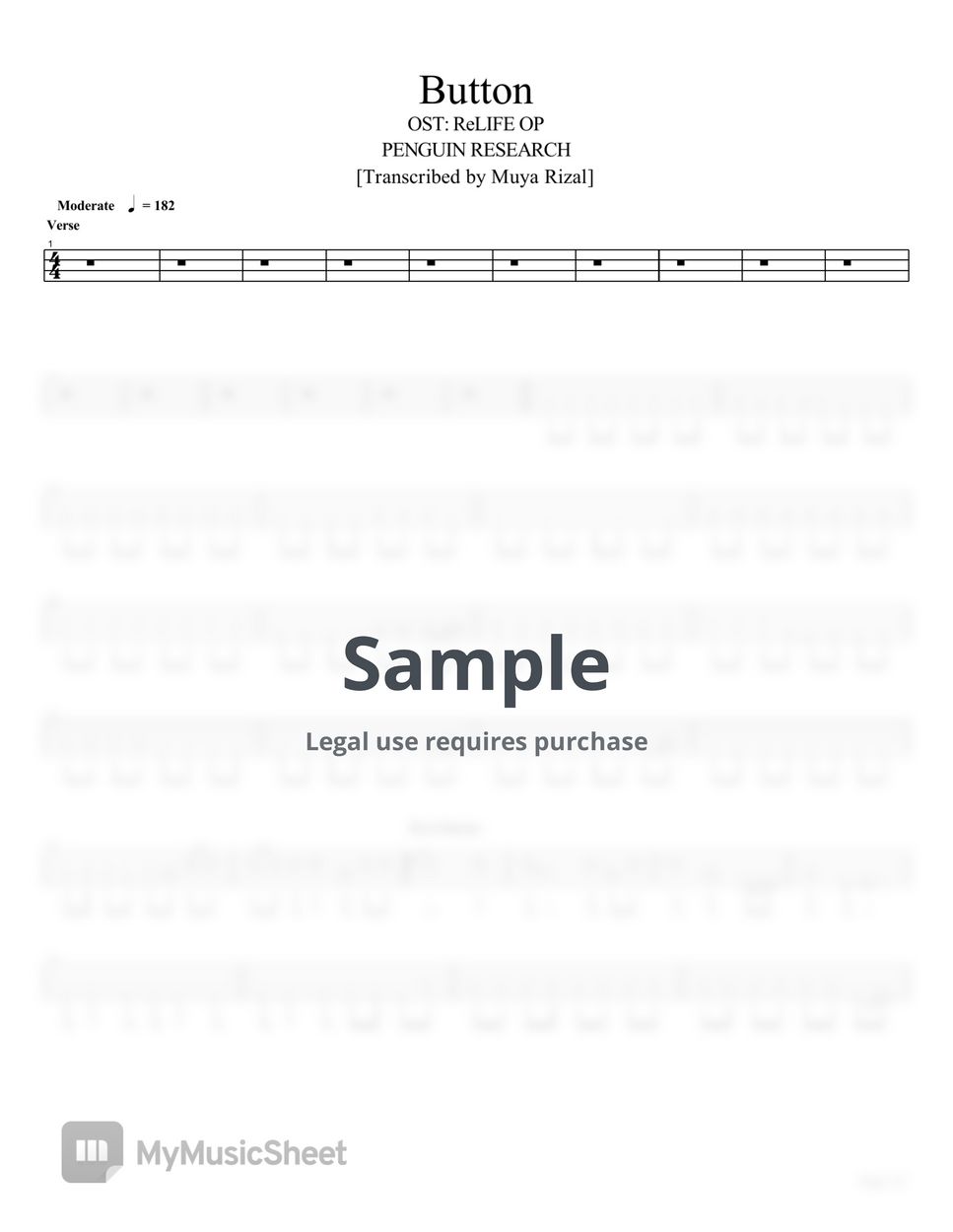 PENGUIN RESEARCH - Button (Bass TAB) Sheets by Muya