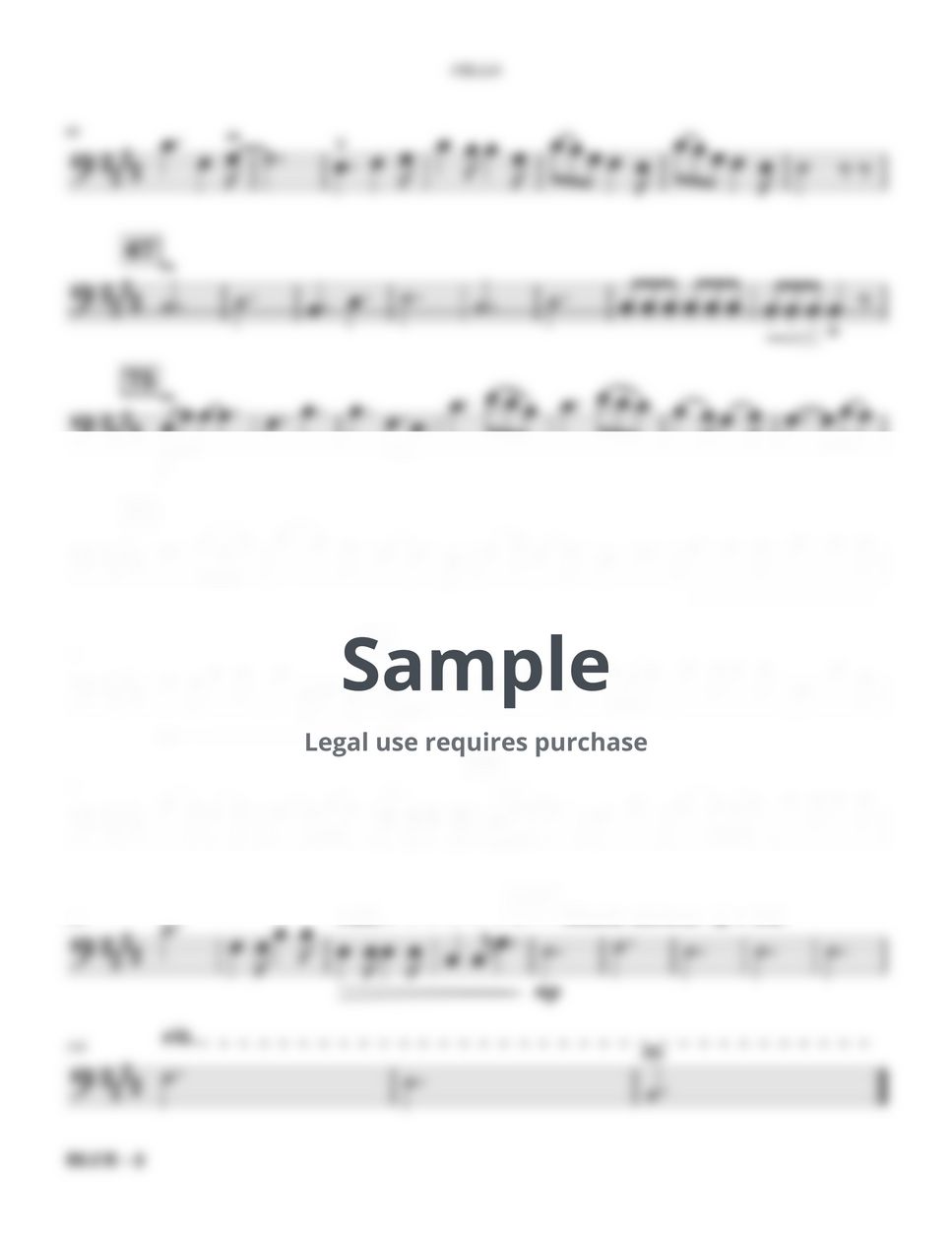 Yung Kai - Blue (String Orchestra) - Cello Sheet Music by KMelodicMixes