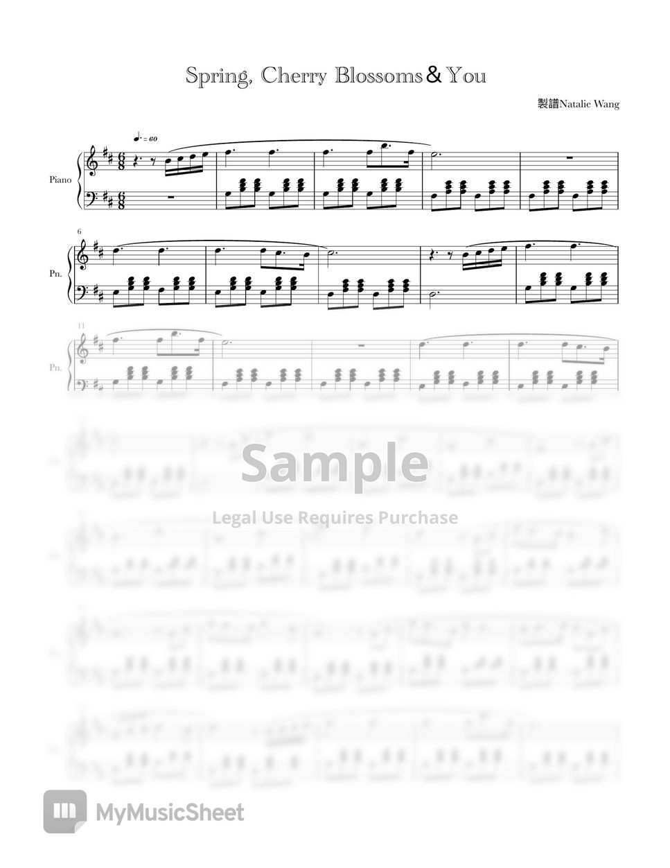 Epitone Project - Spring, Cherry Blossom and You โน้ตเพลง by Natalie Wang