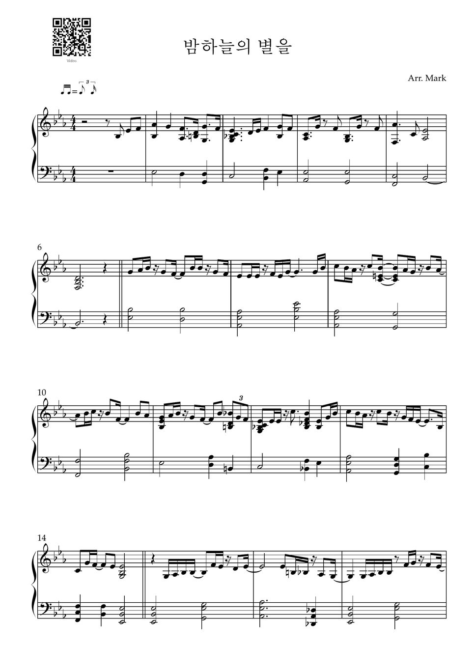 Kyoung Seo - Stars In The Night Sky Sheet by Mark Piano