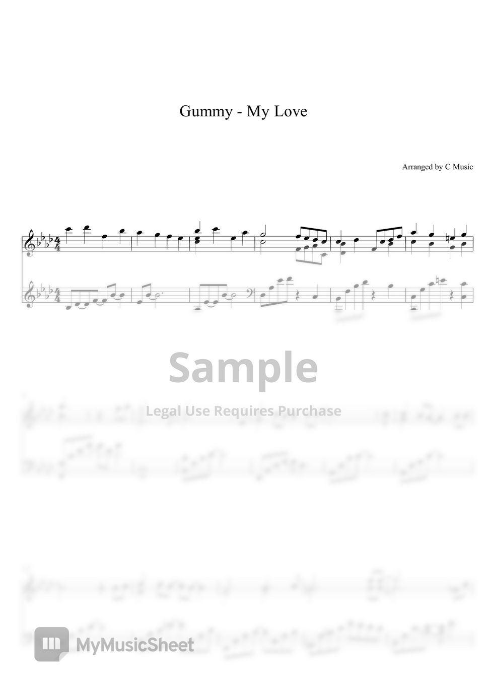 GUMMY 거미 - My Love (더 킹: 영원의 군주 OST) Sheets by C Music