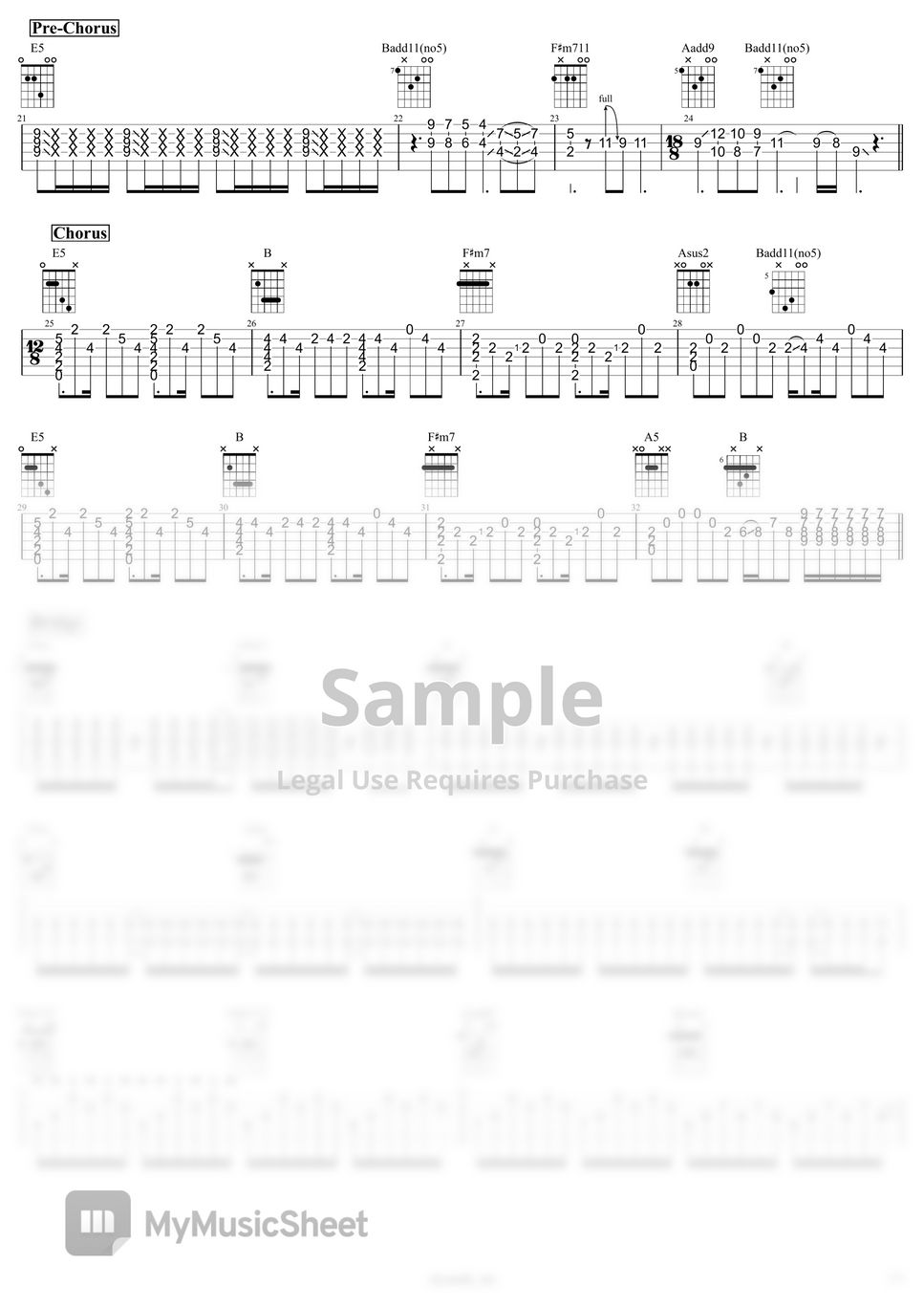 브로큰 발렌타인 - 알루미늄 First Guitar Sheets by @Yundy_tm