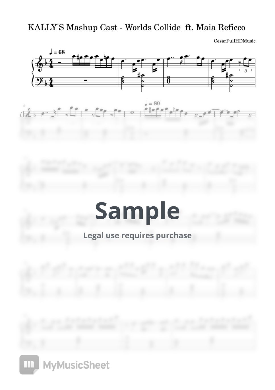 KALLY'S Mashup Cast ft. Maia Reficco - Worlds Collide Sheets