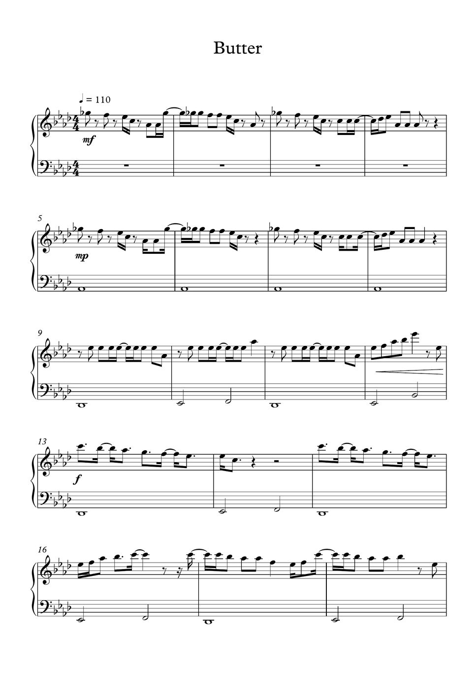BTS Butter EASY Sheets By SlowEasyPiano