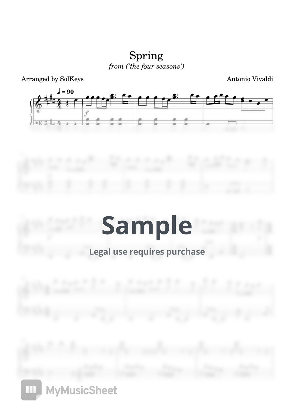 Antonio Vivaldi - Spring Partition musicale by SolKeys