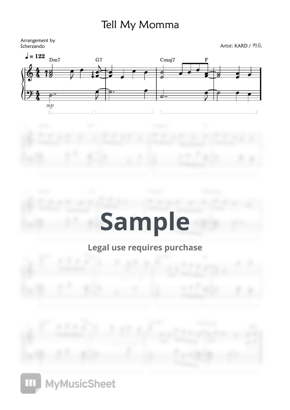 KARD - Tell My Momma (Piano Arrangement) Sheets by Scherzando