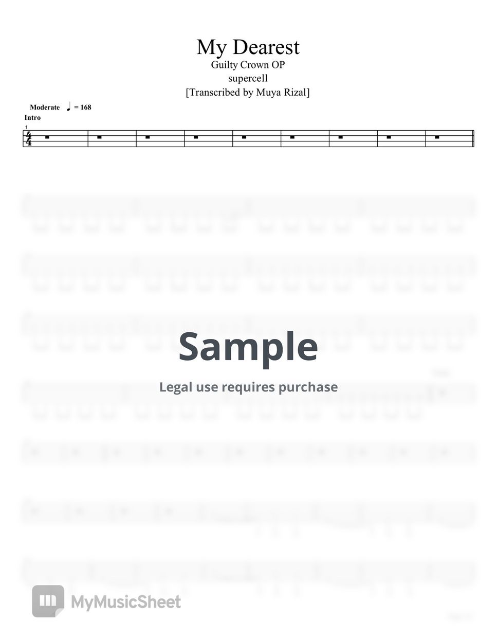 supercell - My Dearest (Bass TAB) Sheets by Muya
