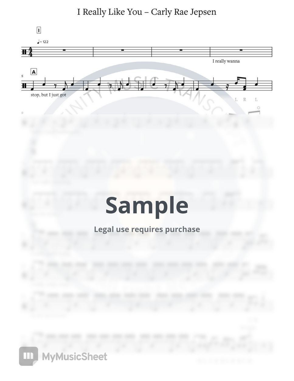 Carly Rae Jepsen - I Really Like you Sheet Music by Infinity Music ...