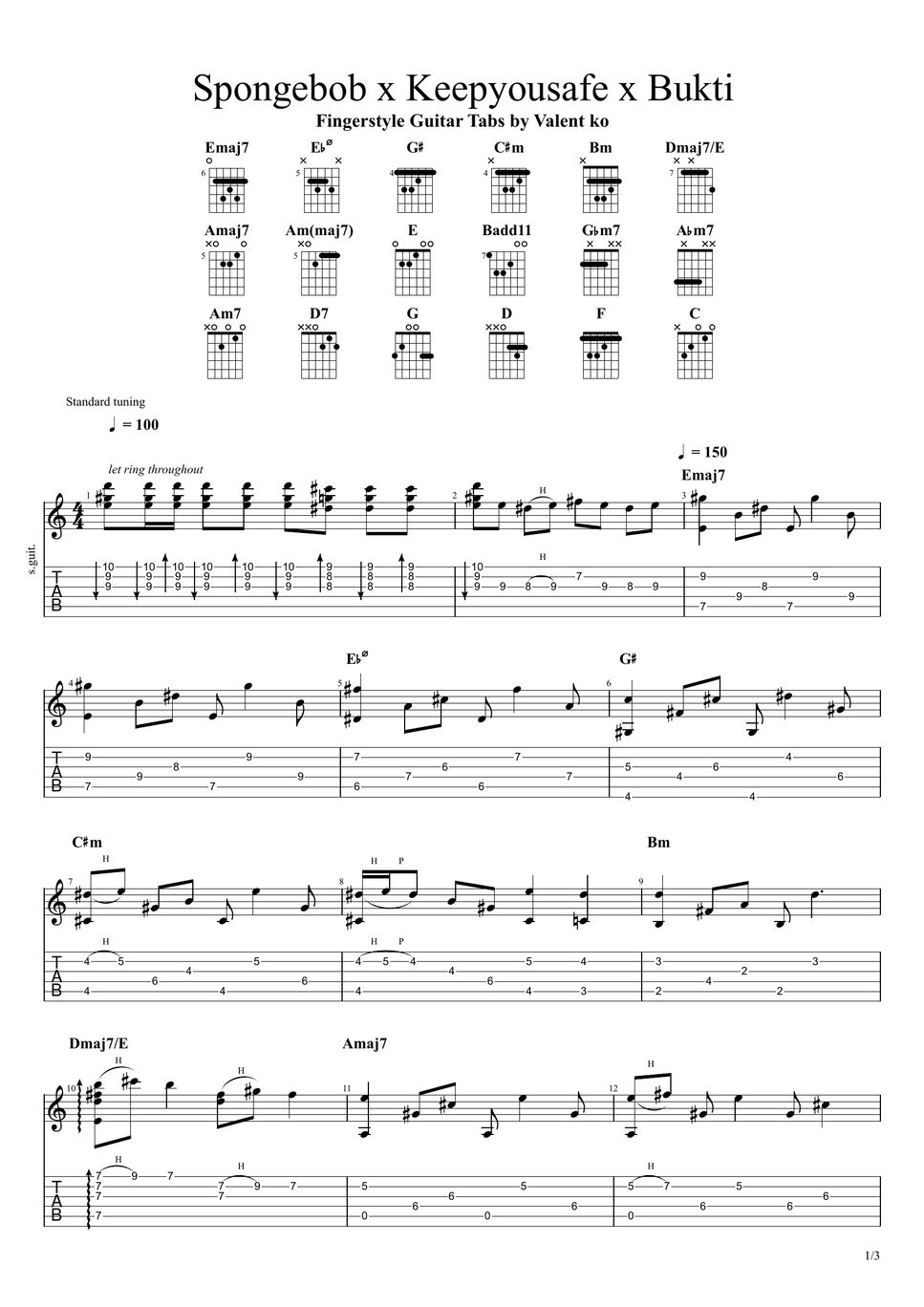 Spongebob Guitar Chords