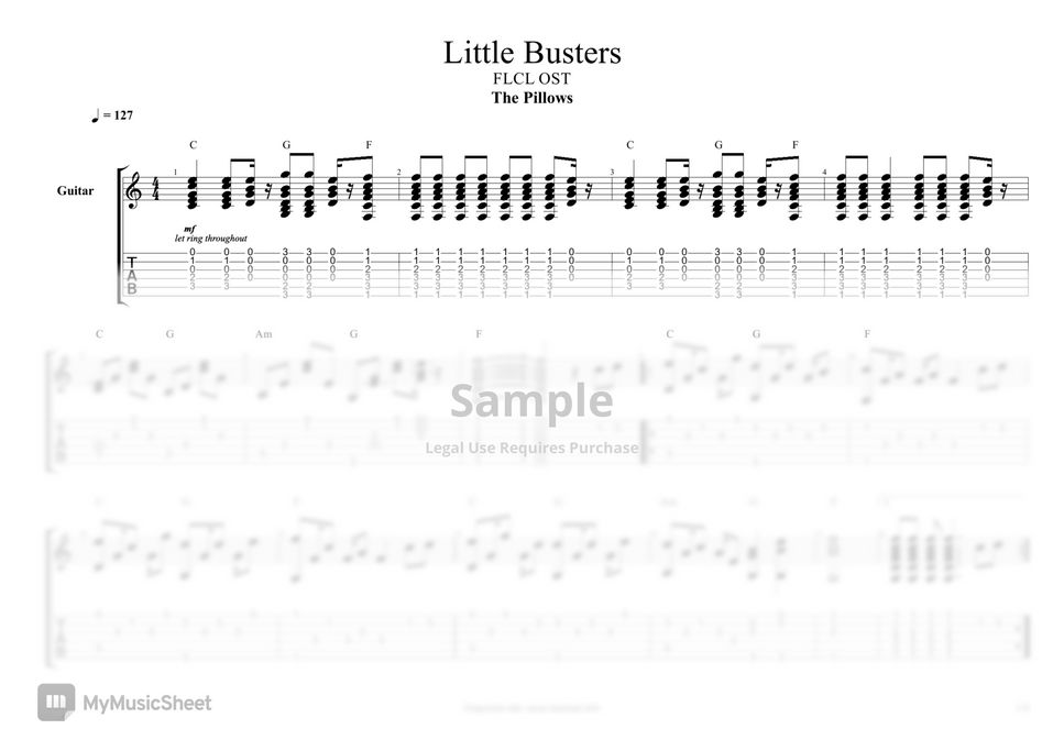 [FLCL OST] The Pillows - Little Busters Sheet Music