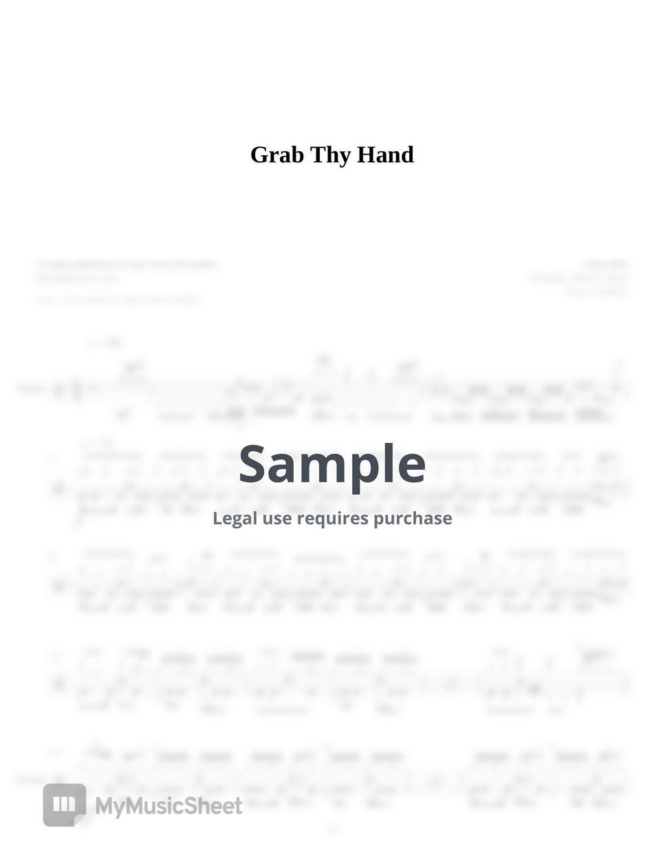 Chevelle - Grab Thy Hand Sheets by Jaslow Drum Sheets