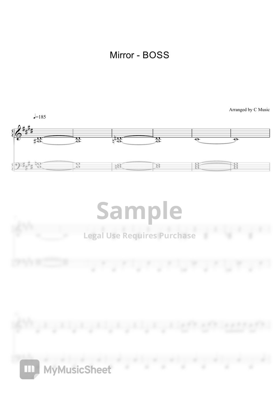 Mirror - BOSS Sheet Music by C Music