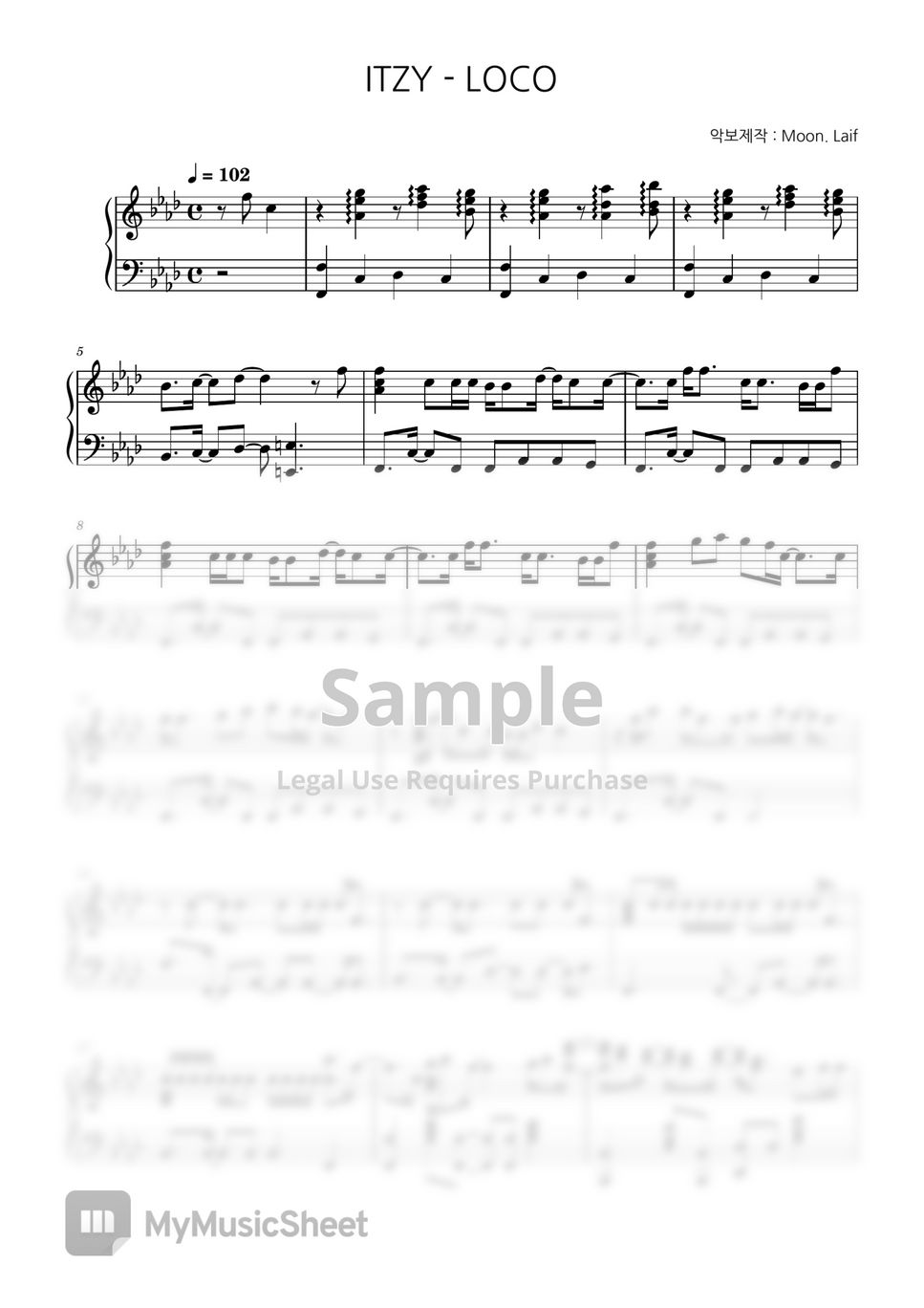 ITZY - LOCO 악보 by Moon. Laif