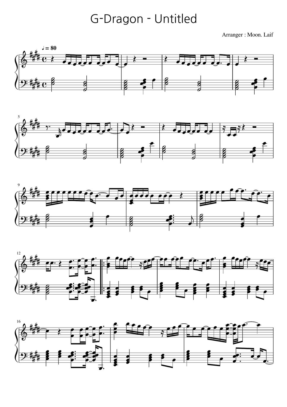 G-DRAGON - Untitled Sheet by Moon. Laif