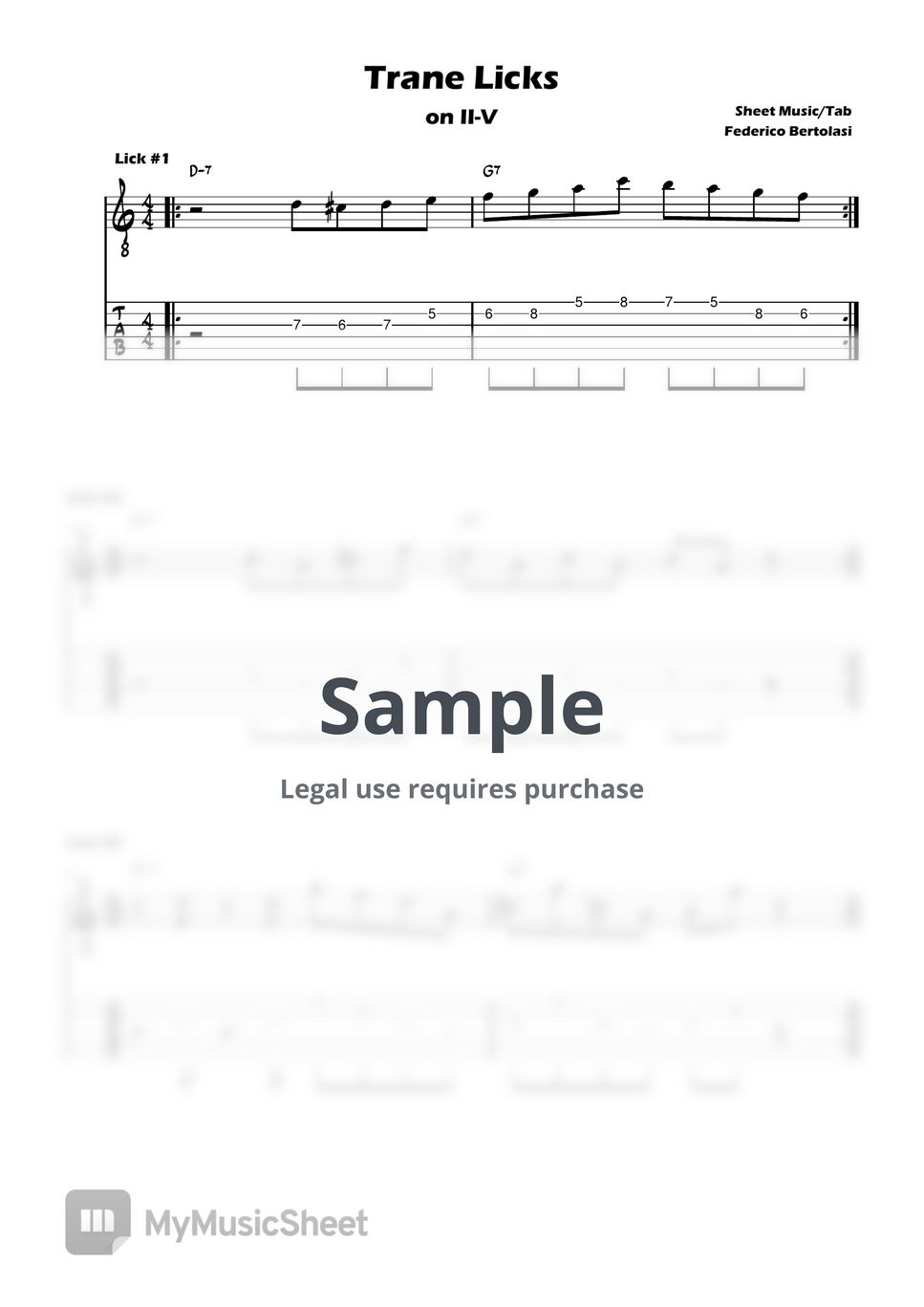 John Coltrane - 3 Classic Coltrane Licks for Jazz Guitar Tab + 단선 악보 by ...