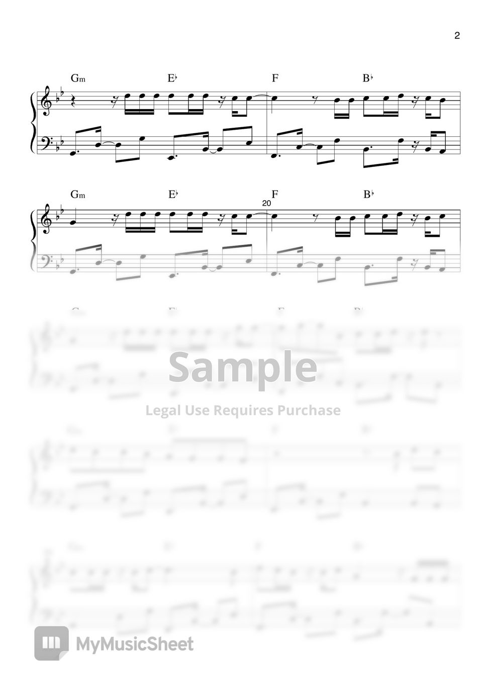 Way Back Home | SHAUN | Piano cover Sheets