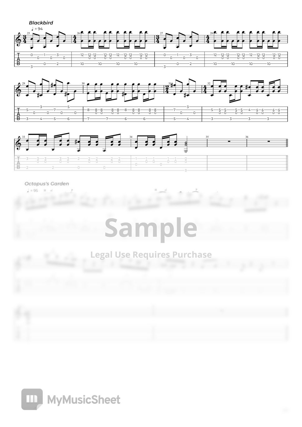 The Beatles - 20 Great Beatles Guitar Intros Sheet Music by Nikola Gugoski