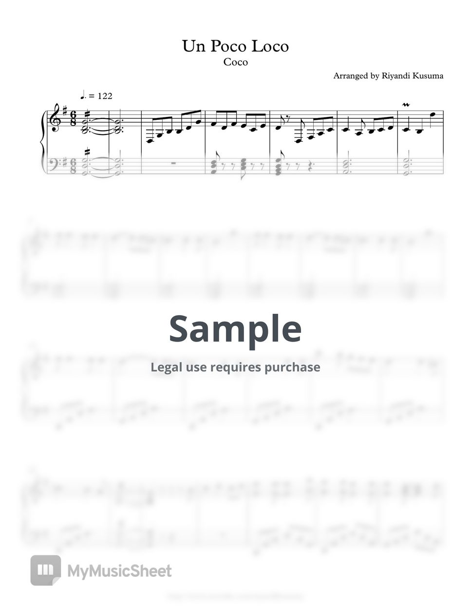 Coco - Un Poco Loco Sheets by Riyandi Kusuma