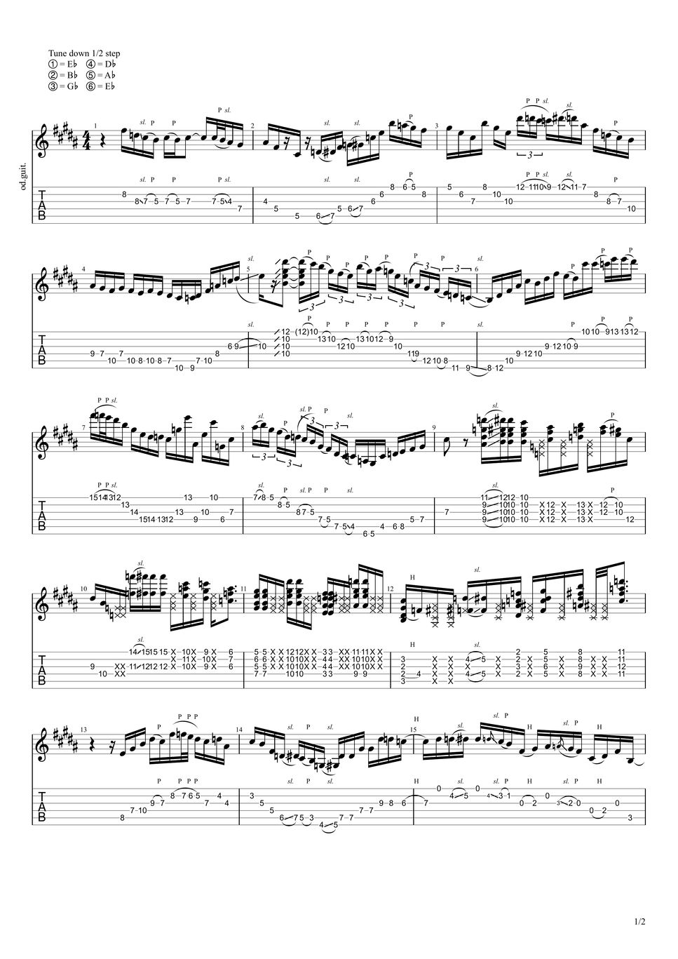 David Chun - 2516 solo in C TAB by David Chun