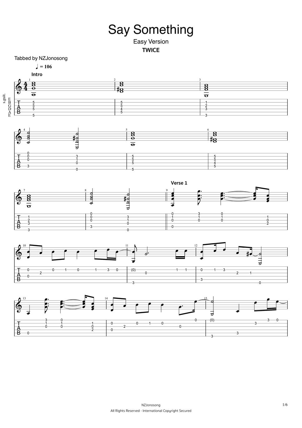 TWICE - Say Something (Easy, 2/10) Sheets by NZJonosong