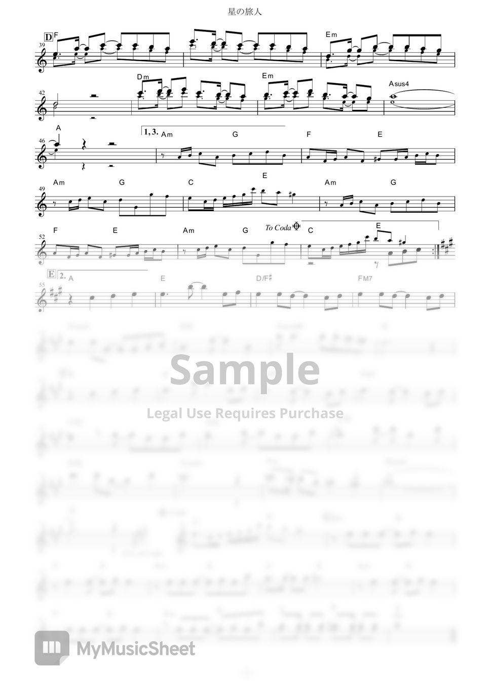 Opera Girl! - Hoshi no Tabibito (in Bb) Sheet Music by Sarasa Watanabe ...