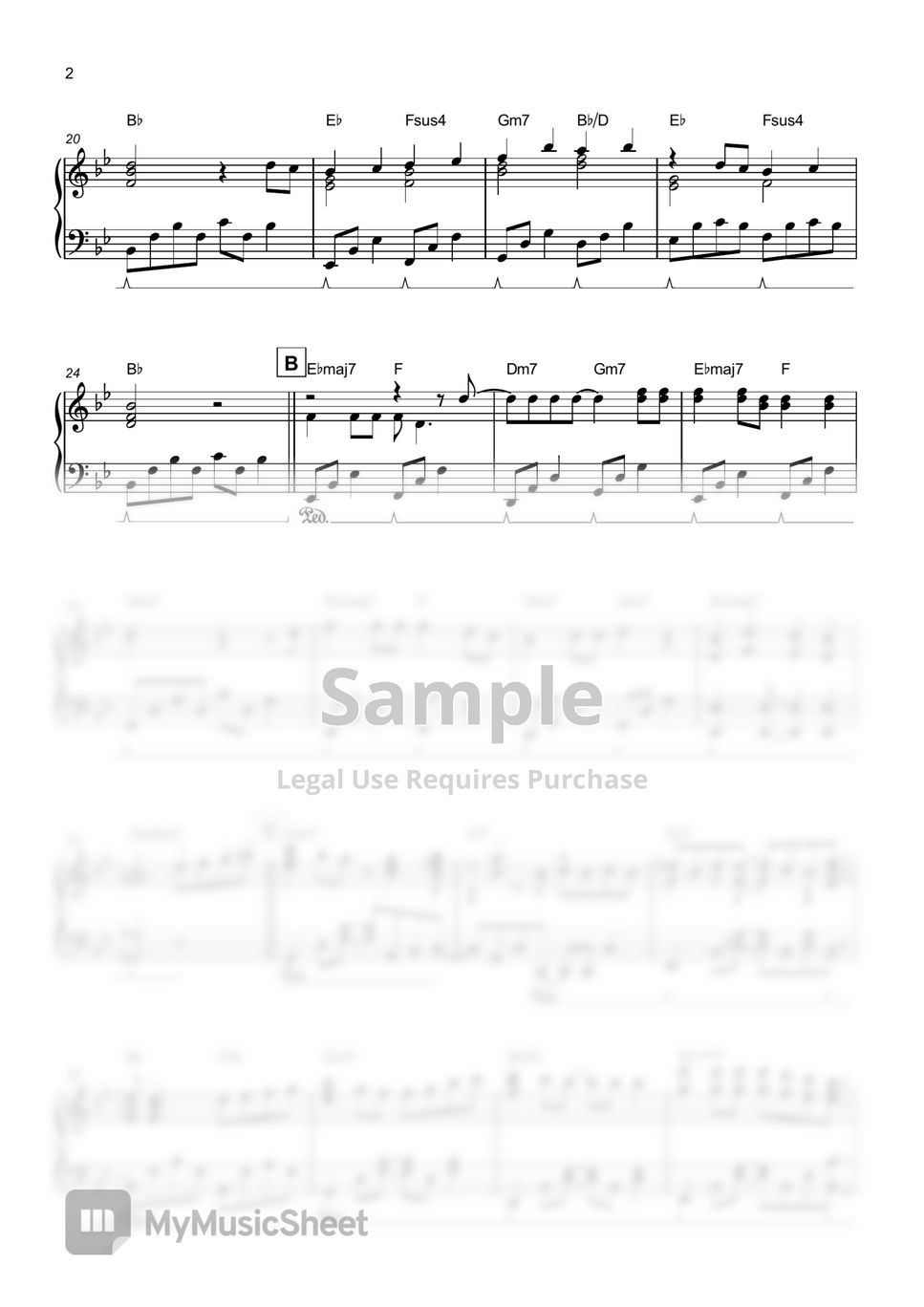 Mrs. GREEN APPLE (feat.asmi) - Blue Ambience Sheet Music by THETA PIANO