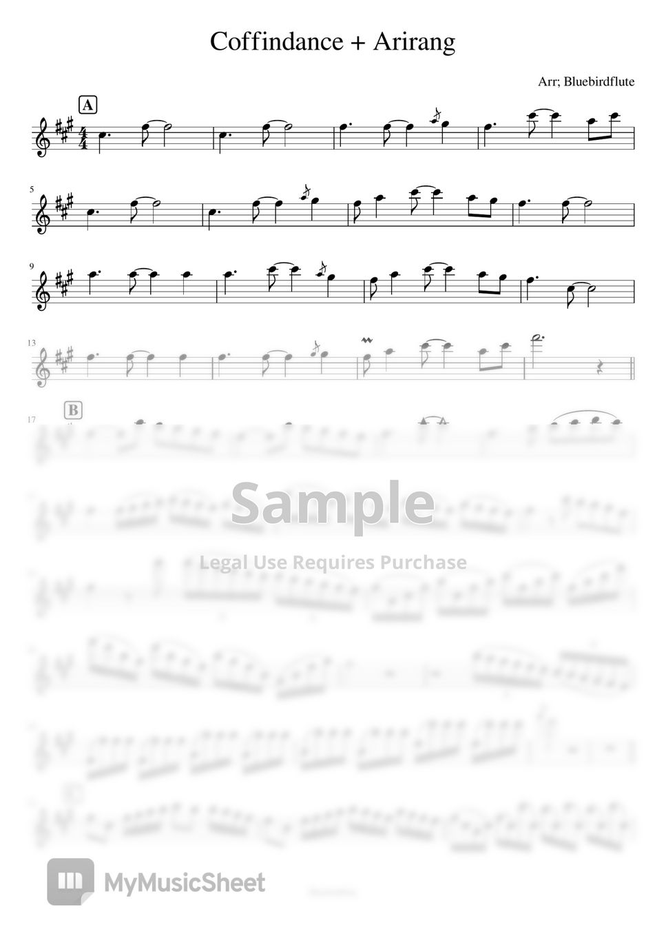 Dancing Pallbearers - Coffindace + Arirang (Flute Solo) Partitura by ...