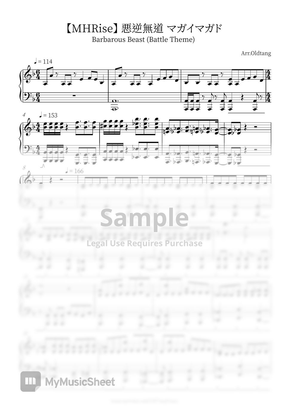 【MHRise】 - Magnamolo OST - Barbarous Beast (Battle Theme) Sheets