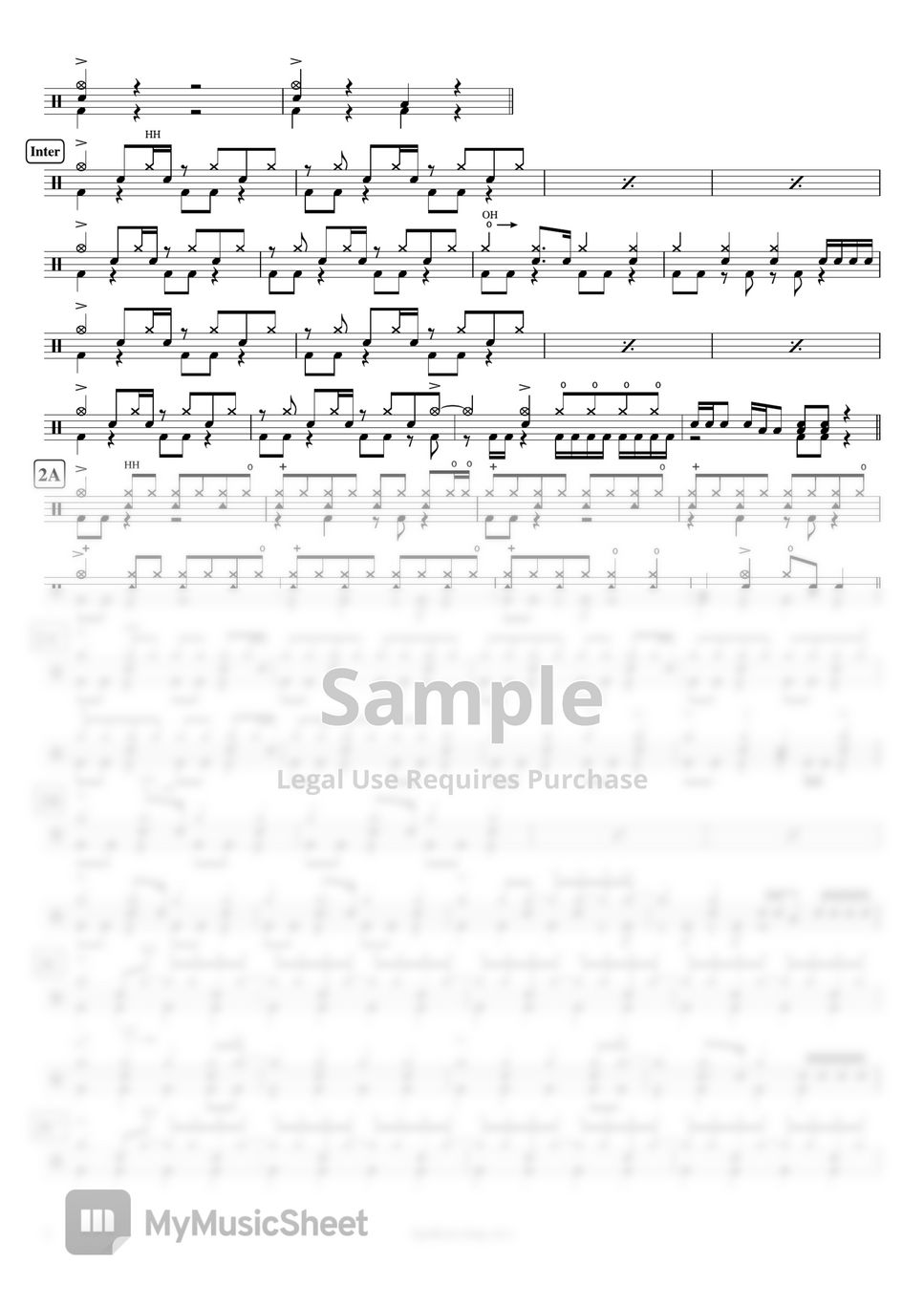 Three feat.KAGAMINE LEN - EgoRock (long ver.) 악보 by Cookai's J-pop Drum ...