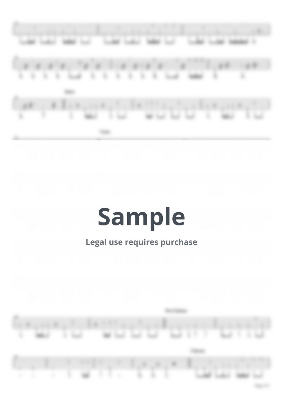 DECO*27 - Delusion Tax (Bass TAB) Sheets by Muya