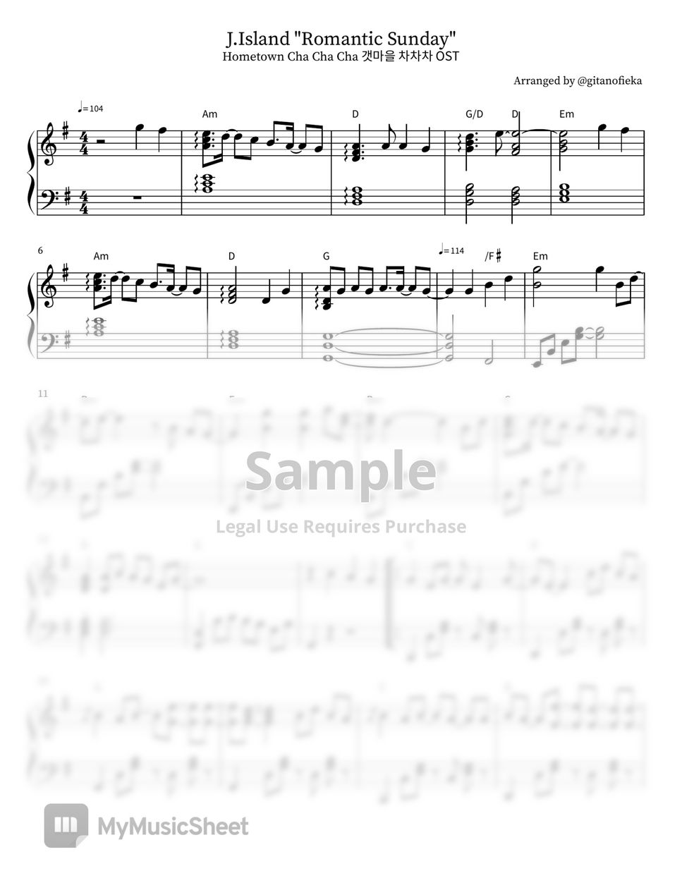 Various Artists - Hometown Cha Cha OST Part 1-7 Piano Sheet Compilation ... Various Artists - Hometown Cha Cha OST Part 1-7 Piano Sheet Compilation ...
